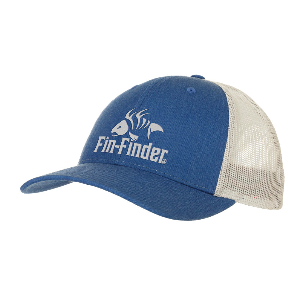 Fin Finder Logo Hat Heathered Royal/light Grey – Texas Fowlers