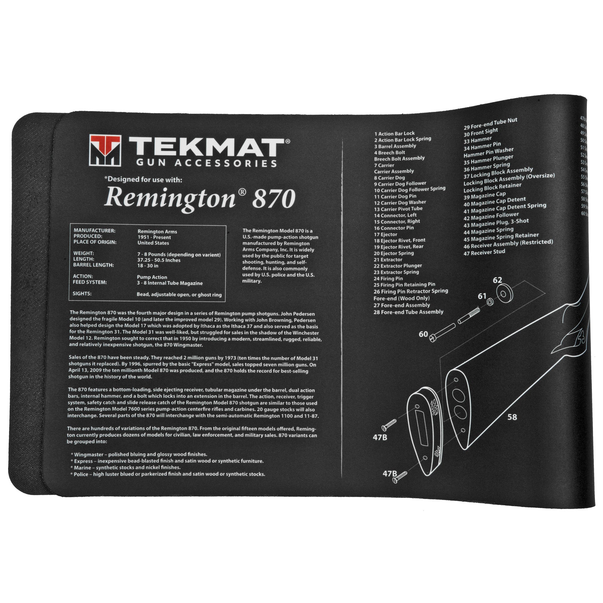 Tekmat Armorers Bench Mat - 12"x36" Remington 870 – Texas Fowlers