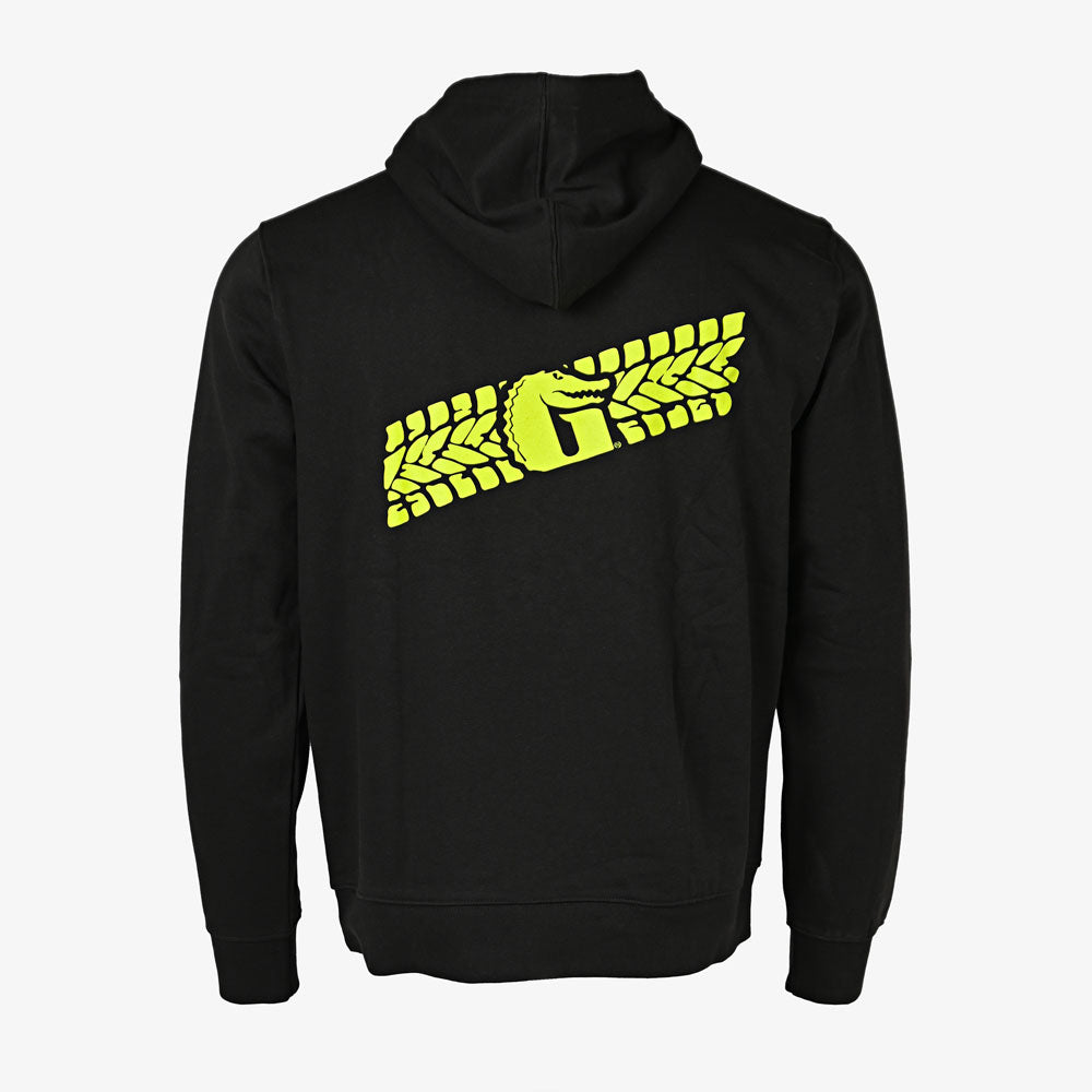 Gator Wader Tire Track Hoodie | Black – Texas Fowlers