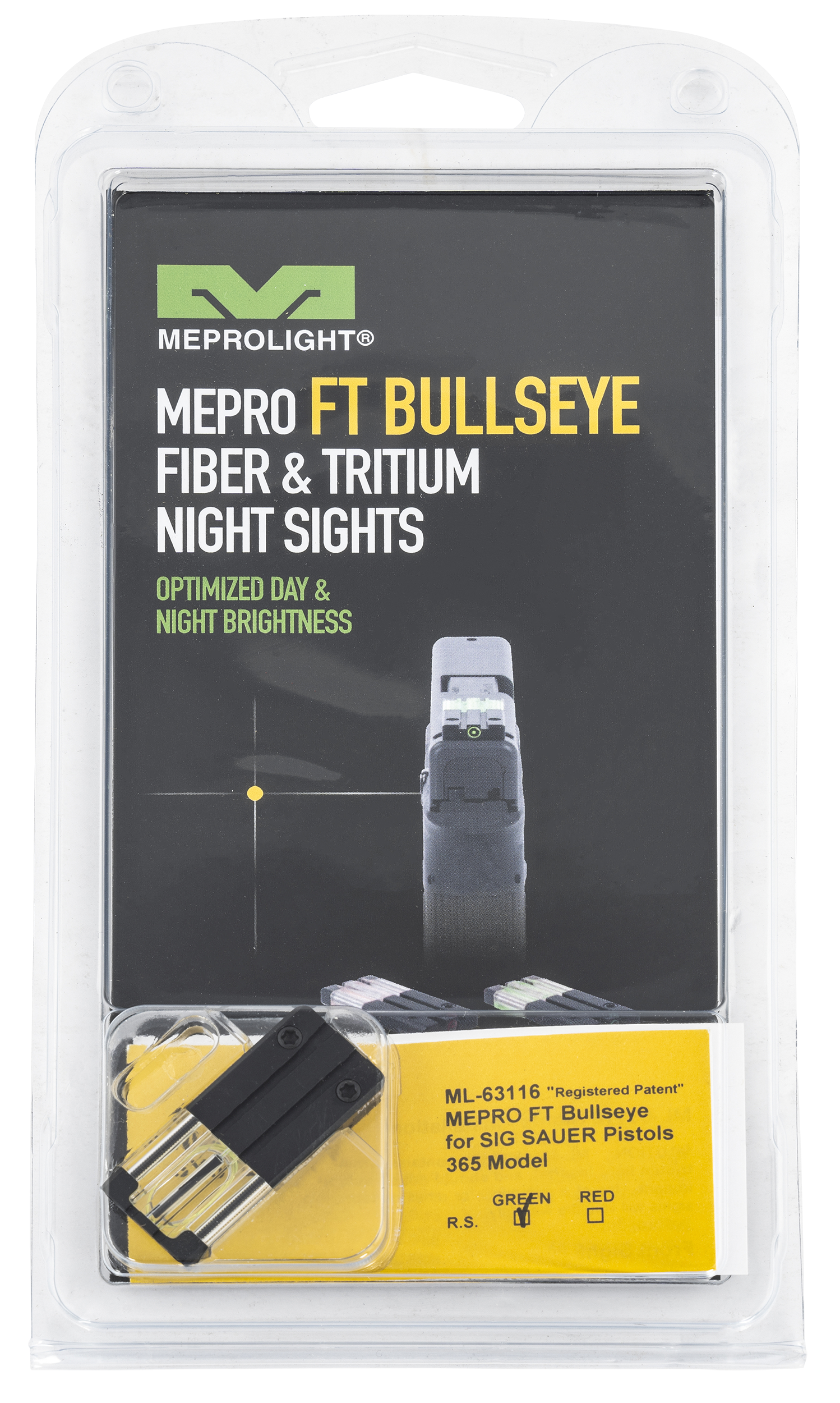Mepro Usa Llc Ft Bullseye Rear Sight, Mepro 631163108 Ft Bullseye P365 ...