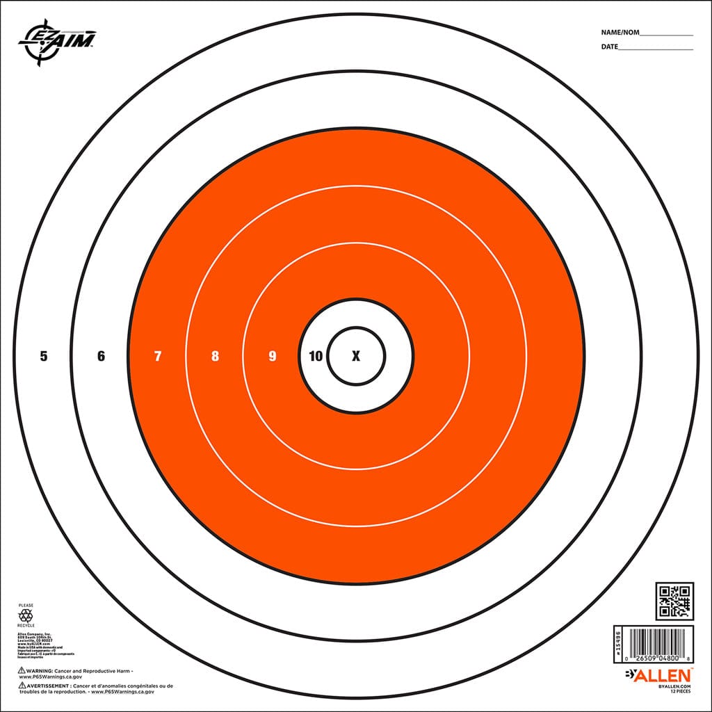 Ezaim Bullseye Paper Targets 12x12 12 Pk. – Texas Fowlers
