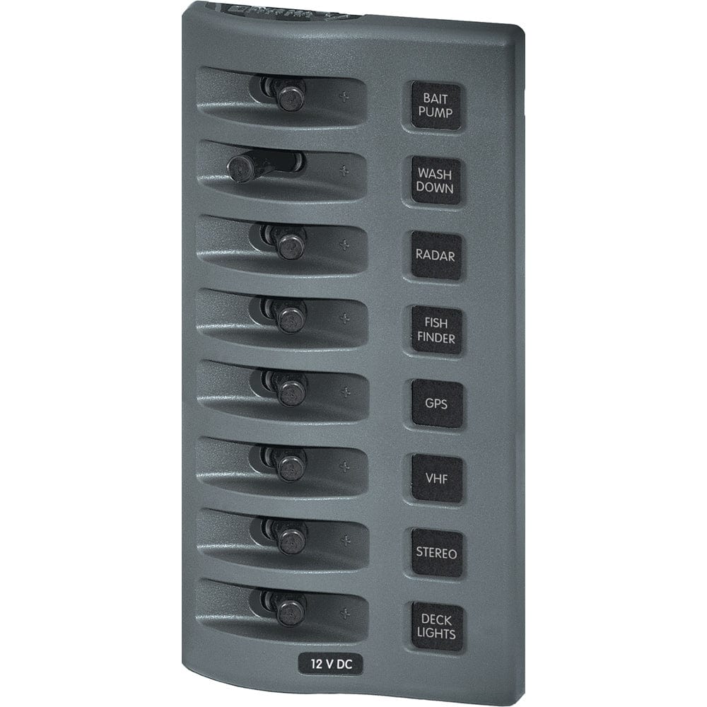 Blue Sea 4309 WeatherDeck® 12V DC Waterproof Switch Panel - 8 Position ...