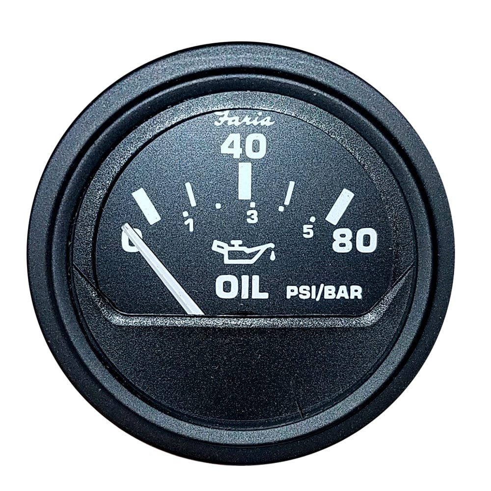 Faria Heavy-Duty 2" Oil Pressure Gauge (80PSI) - Black – Texas Fowlers